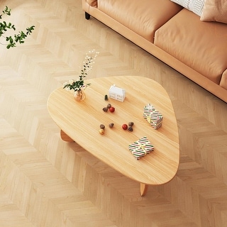 Small Farmhouse Wood Coffee Table, Mid-Century Modern Living Room ...