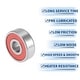 Deep Groove Ball Bearings P6 Lubricated Bearings Double Rubber Seal ...