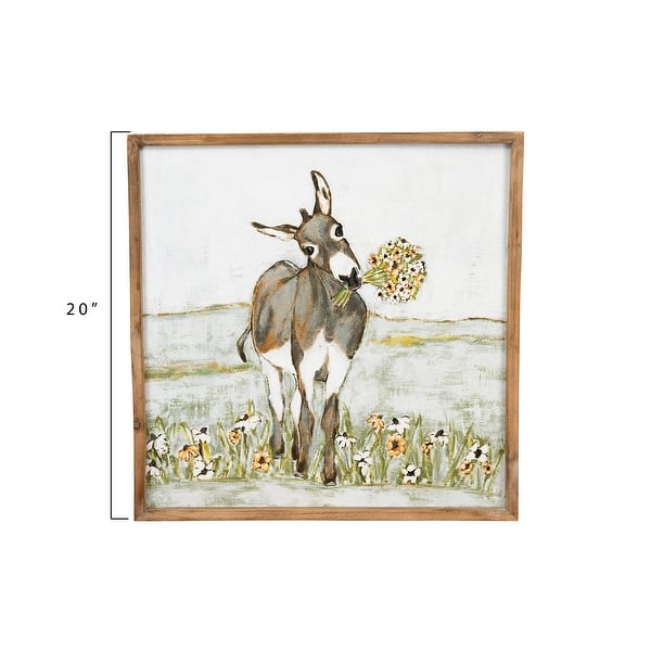 Donkey Wall Decor in Wood Frame - Bed Bath & Beyond - 31298590