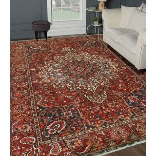 Fine Vintage Bakhtiari Monty Rust/Eggplant Rug - 9'10" x 12'7" - Bed ...