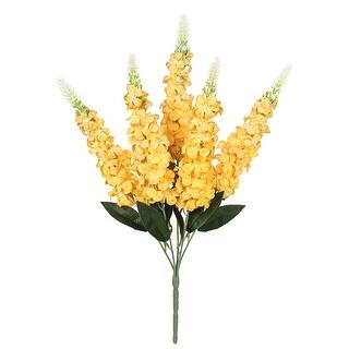 Set of 2 Yellow Artificial Larkspur Flower Stem Bush Bouquet 23in - 23 ...