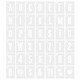 1 Inch Letter Number Stencils Symbol Templates with Ring Shadow 1.5" W ...