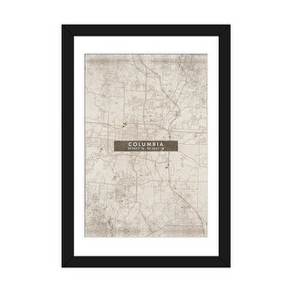 iCanvas "Columbia City Map Abstract Style" by WallDecorAddict - Bed ...