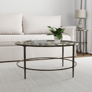 Felicity Marble and Natural Metal Modern Hand Crafted Center Table ...