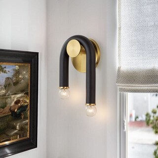2-Light Mid-Century Modern Unique U-Shaped Wall Sconce - Bed Bath ...