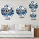 Designart 'Abstract Classic Blue And Gold I' Modern wall clock - Bed ...