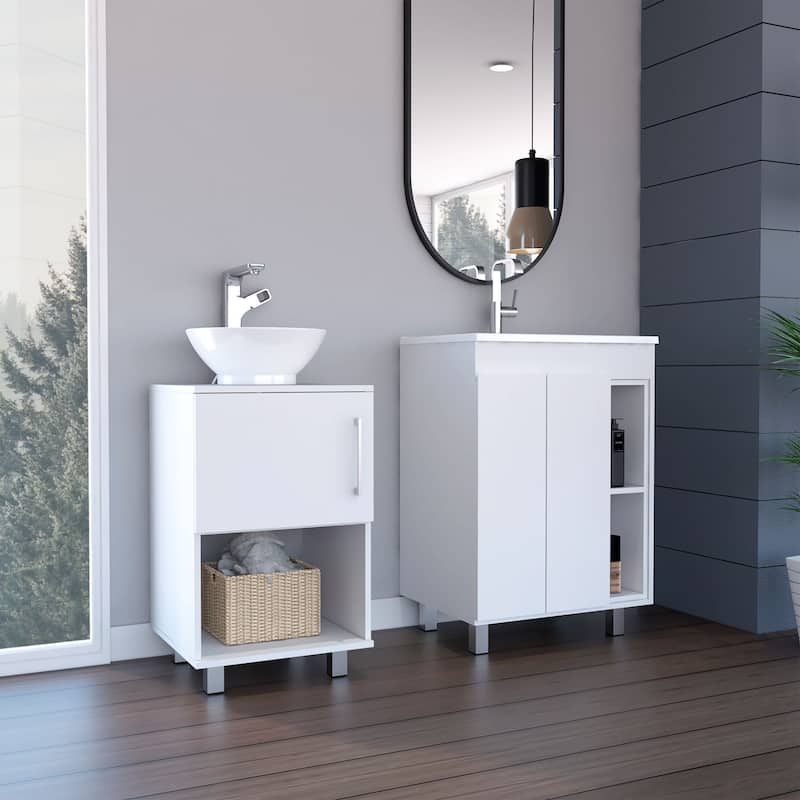 FM Furniture Bayard 2-Piece Bathroom Set with Free Standing Vanity ...