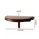 Hathaway Wall-Mounted Premium Half Moon Wall Shelf - Walnut - Bed Bath ...