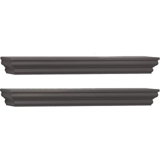 Melannco Set of 2 Floating Wall Mounted Moulding Shelves - 16"D x 4"W x ...