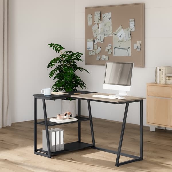 GZMR Small L Shaped Desk with Storage Shelves - Bed Bath & Beyond ...