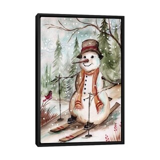 iCanvas "Country Snowman IV" by Tre Sorelle Studios Framed Canvas Print ...