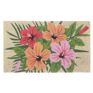 Coir Door Mat Hibiscus 18 X 30 - Bed Bath & Beyond - 40153103