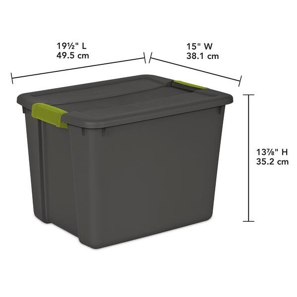 STERILITE 48 Quart Latching Totes, Flat Gray - Case of 6 - Bed Bath ...
