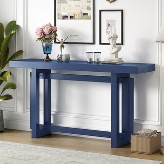 Contemporary Console Table with Industrial inspired Concrete Wood Top ...