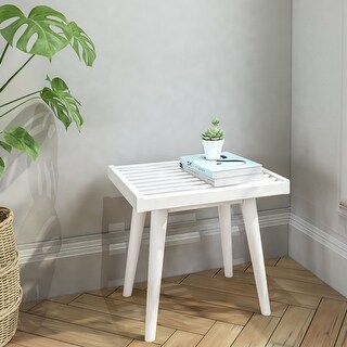 Plank and Beam Mid Century Modern Wood Square Bench - Bed Bath & Beyond ...