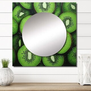 Designart "Emerald Elegance Kiwi fruit" Fruits Wall Mirror - Food ...