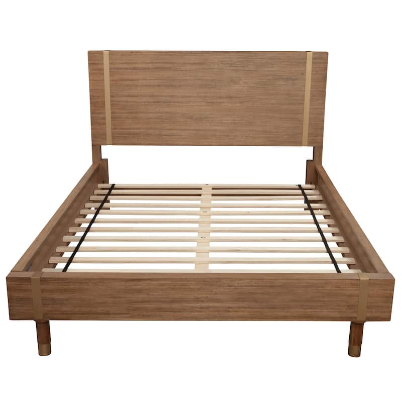Alpine Furniture Easton Wood Platform Bed in Sand (Beige) - Overstock ...