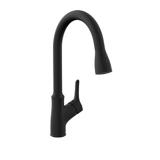 Belanger Single Handle Pull-Down Kitchen Faucet, Matte Black - Bed Bath ...