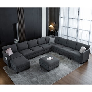 L-Shaped Sectional Sofa Corner Sofa, Living Room Modular Cloud Couch ...