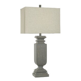 Maverick Grey - Traditional Table Lamp - Gold Brushed Accents - Gray ...