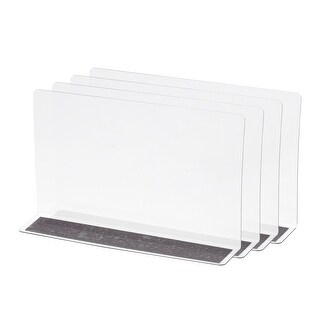 L Type Dividers, PVC Clear Separator with Magnetic Strip 4Pcs - Bed ...