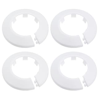 40mm Pipe Cover Decoration PP Plastic Water Pipe Escutcheon White 4pcs ...
