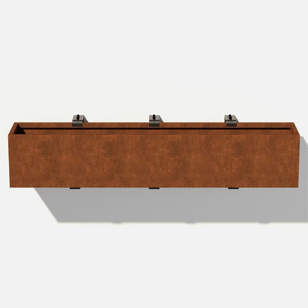 Corten Steel Railing Planter - Bed Bath & Beyond - 32363299