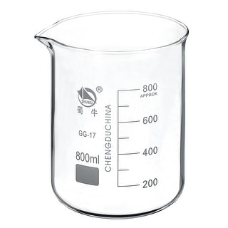 800ml Low Form Glass Beaker, 3.3 Borosilicate Lab Measuring Cups ...