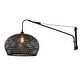 Vienna Plug-In Adjustable Swing Arm Wall Lamp in Matte Black Extendable ...