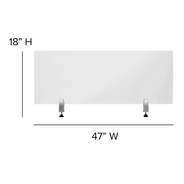 Clear Acrylic Desk Partition (Hardware Included) - Overstock - 33710670
