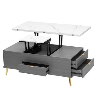 Modern Lift Top Coffee Table Multi Functional Table with Drawers - Bed ...
