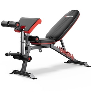 Adjustable Weight Bench with 7 Backrest Pad Positions Workout Bench ...