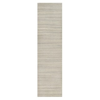 Shahbanu Rugs Ecru Brown Variegated Textured Modern Design Pure Wool ...