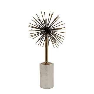 Sunburst Statuary with Marble Base - 13.5" - Gold and White - Bed Bath ...