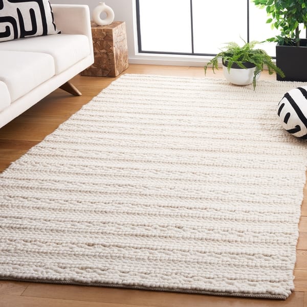 SAFAVIEH Handmade Natura Carmelinda Textured Wool Rug - On Sale - Bed ...