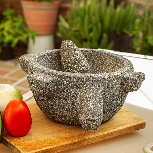 Novica Handmade Tortoise Tradition Basalt Molcajete - Bed Bath & Beyond ...
