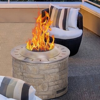 Patio Heater,Stackstone Look Smokeless Firepit With Wood Pellet/Twig ...