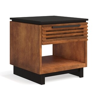 24" Fully Assembled Brown Solid Wood Side Table - Bed Bath & Beyond ...