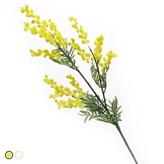 Set of 2 Artificial Acacia Mimosa Flower Stem Spray 34in - Bed Bath ...