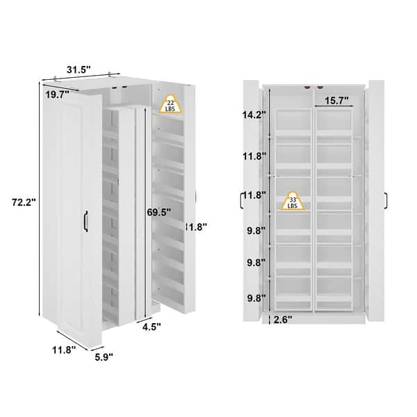 Versatile Kitchen Organizer: Compact 31.5" Cabinet with Smart Storage ...