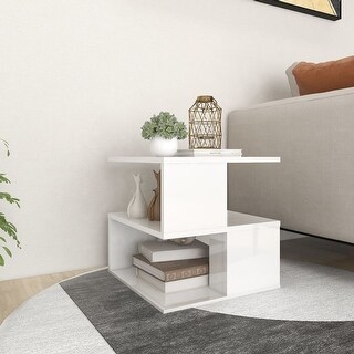 Side Table High Gloss White 16"x16"x16" Chipboard - Bed Bath & Beyond ...