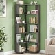 6-Tier L-Shaped Corner Shelf Book Storage Cabinet - 23.62" L × 1.77" W ...