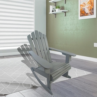 Outdoor Wooden Reclining Rocking Chair & Adirondack Chair - Bed Bath ...