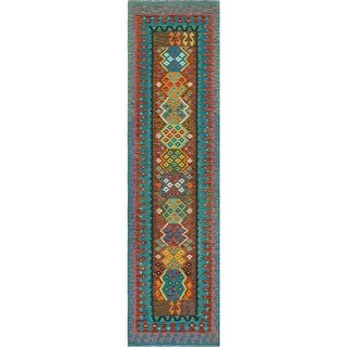 Flatweave Madisyn Brown/Blue Runner - 2'7" x 9'11" - Bed Bath & Beyond ...