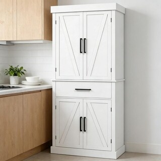 Kitchen Pantry Cabinet Tall Kitchen Cabinet With Drawer Five-Tier Shelf ...