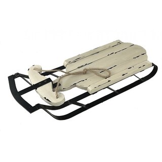 White Sled With Black Runners Decoration - Bed Bath & Beyond - 42456091