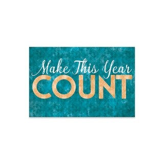 Make This Year Count Print On Acrylic Glass by 5by5collective - Bed ...
