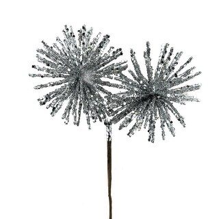 Silver Glitter Star Burst Pick Decoration - Bed Bath & Beyond - 42453190