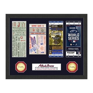 Atlanta Braves 4-Time World Series Champions Ticket Collection - 12" x ...