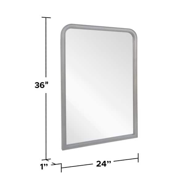 24" x 36" Rounded Rectangle Decorative Farmhouse Wall Mirror - Bed Bath ...